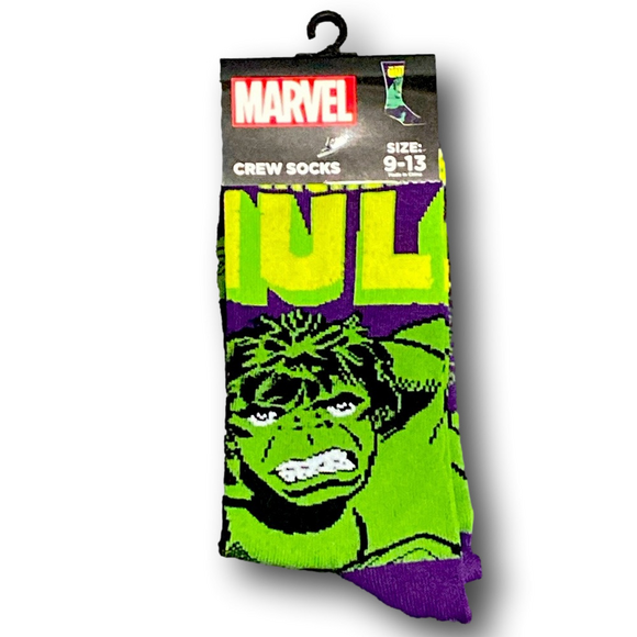 Marvel | Underwear & Socks | 32 Marvel The Incredible Hulk Funny Novelty Crew Socks Nwt | Poshmark